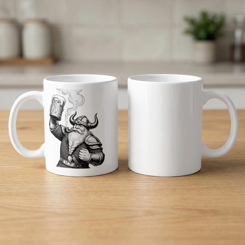 Norse Mythology Mug, Viking Warrior With Horned Helmet (20oz) - Etsy