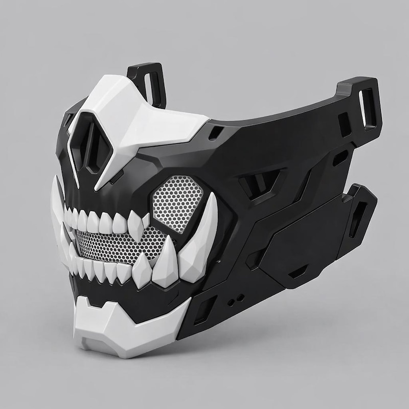 Half face robot mask - Etsy.de