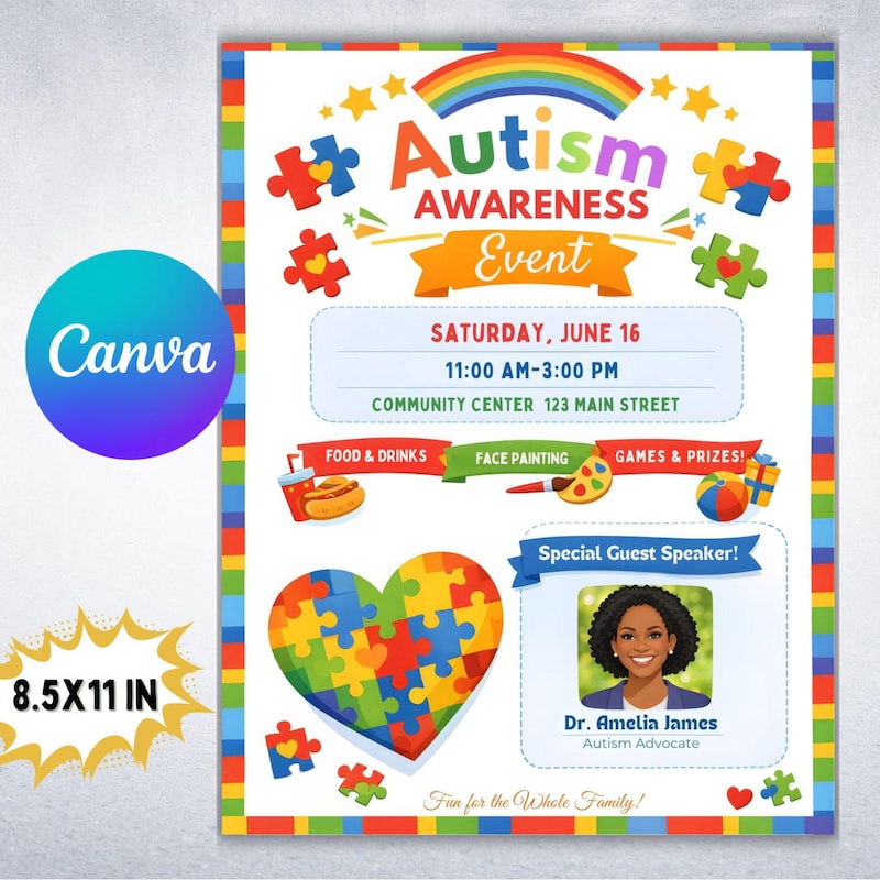 Autism Awareness Flyers - Etsy