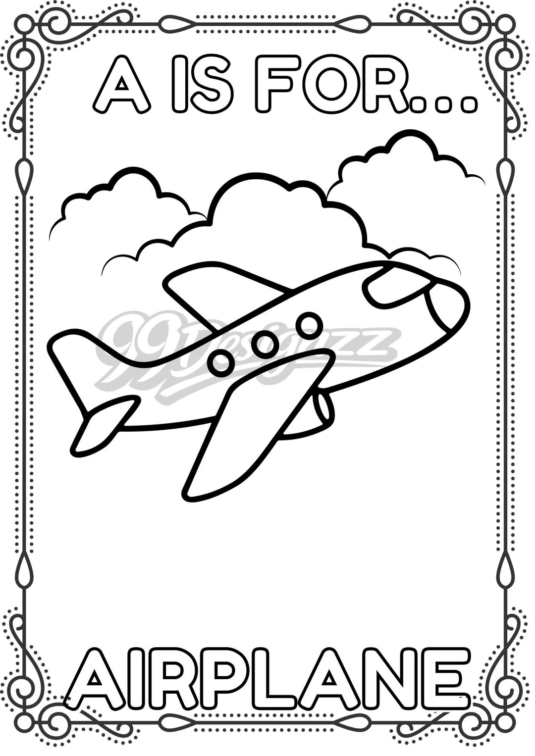 ABC Coloring Sheet for Preschoolers. - Etsy