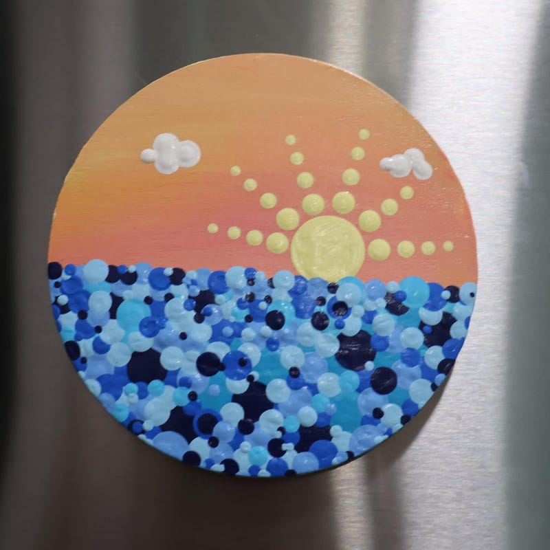Mandala Dot Art Ocean - Etsy