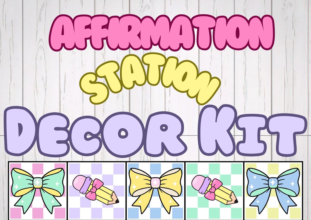 Affirmation Station Decor Kit - Etsy