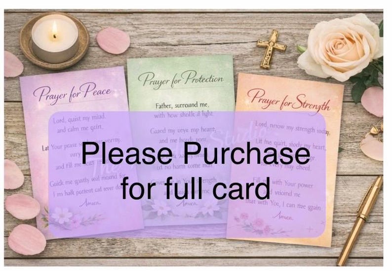 Printable Scripture Cards • Christian Prayer Cards • Peace Protection ...