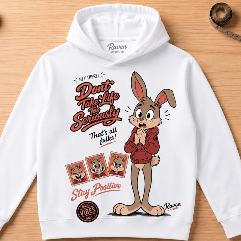 Retro Cartoon Rabbit T-shirt Design | Vintage Streetwear Print File ...