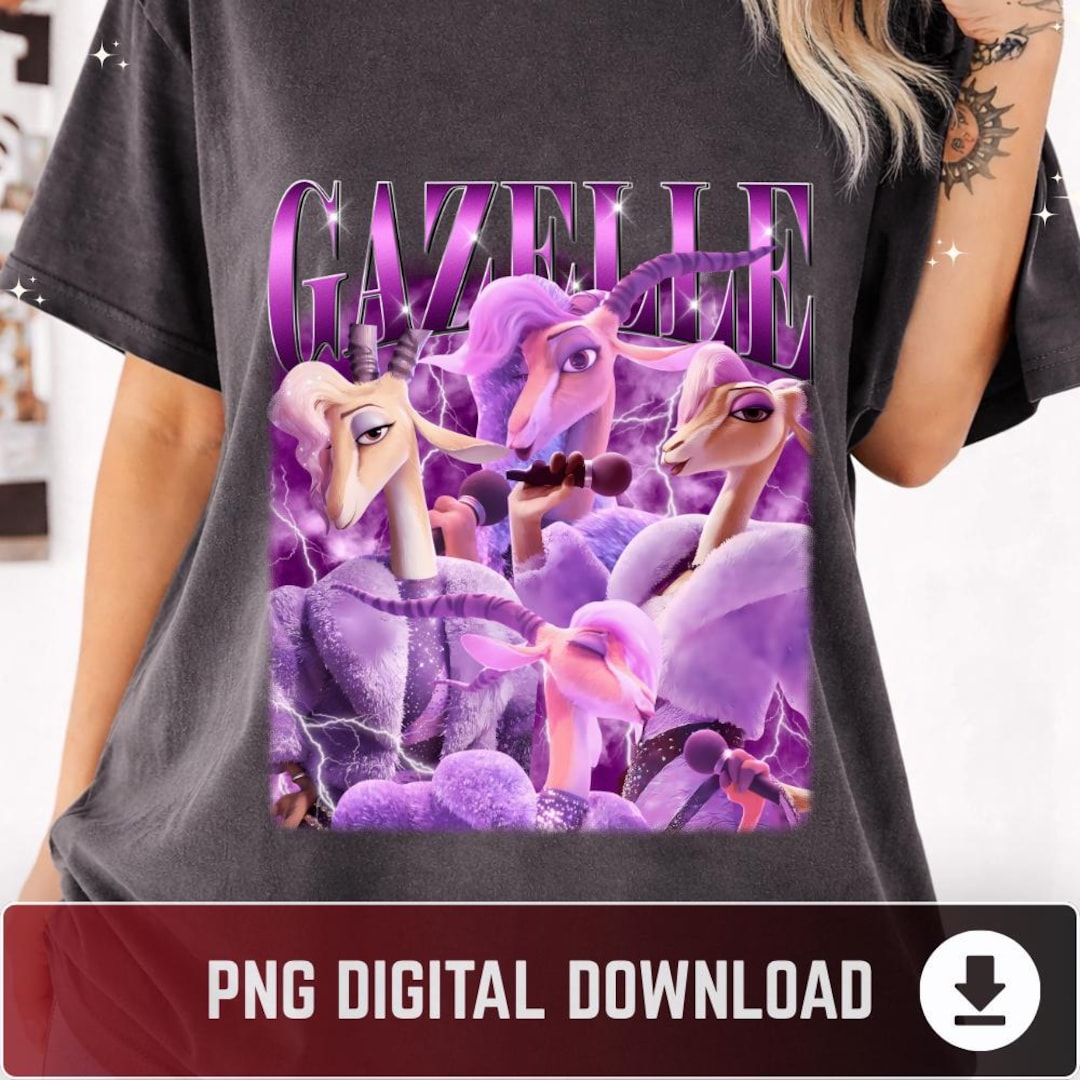 Gazelle Inspired PNG, Cartoon Animal Singer, Zootopia Style Digital ...