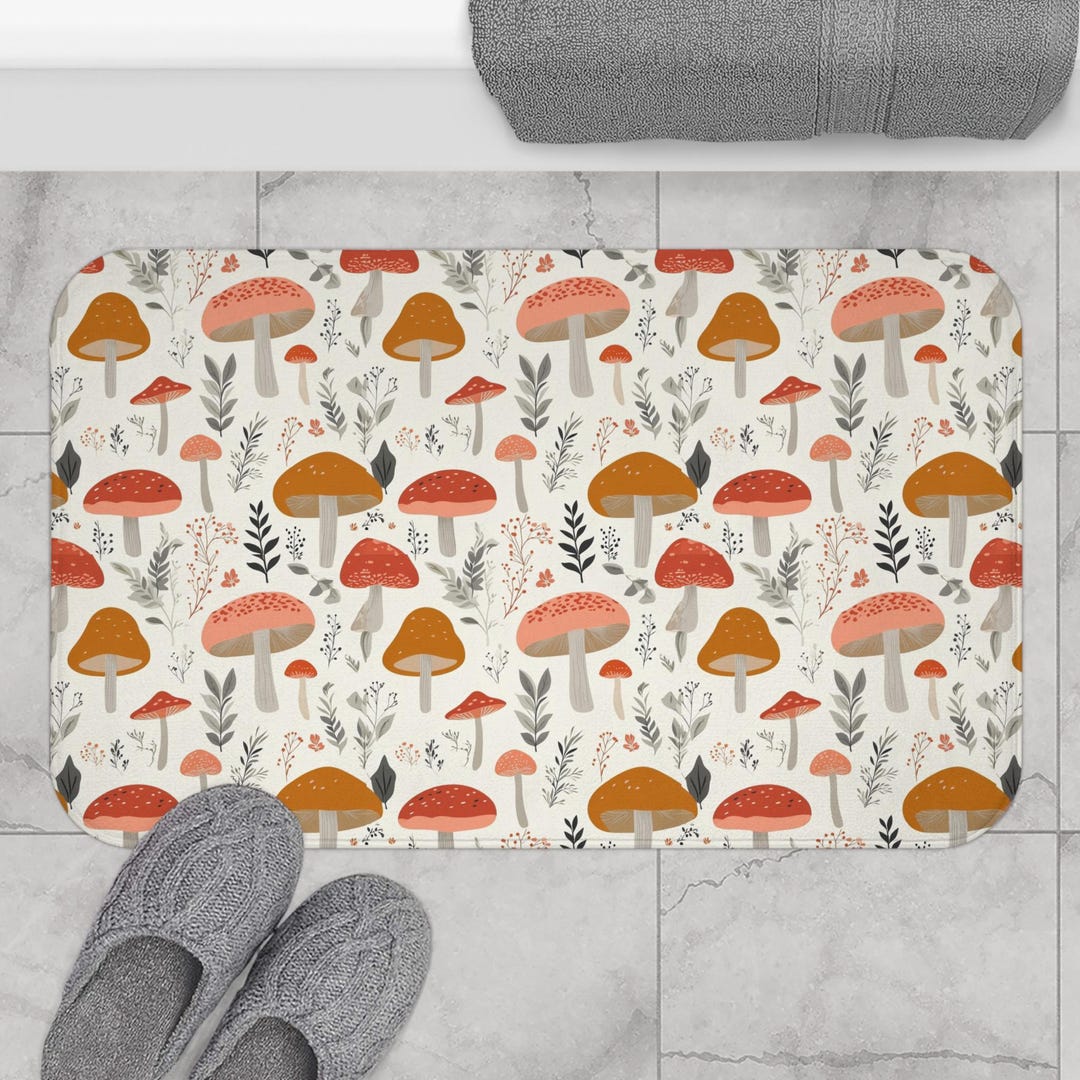 Unique Mushroom Bath Mat - Etsy