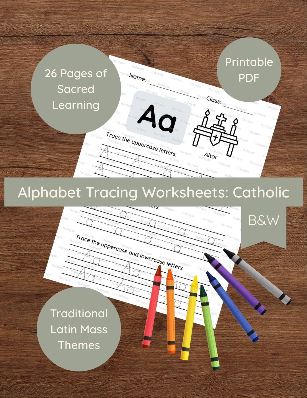 Catholic Alphabet Tracing Sheets | Traditional Latin Mass Copywork ...