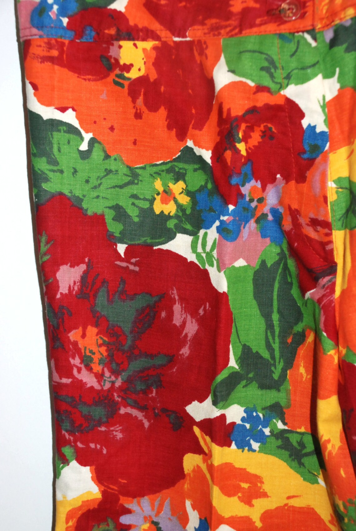 Woodstock 60's Hippie Bell Bottom Flower Power Low Rise Hiphuggers ...