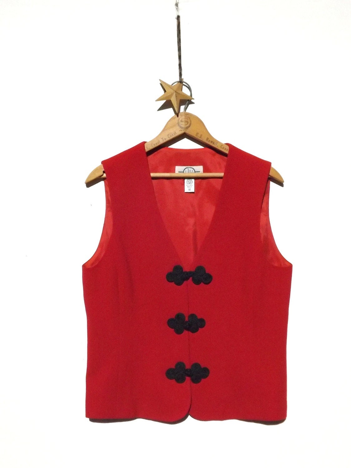 FROG TOGGLE Buttons...on A Ladies Wool Crepe Vest - Etsy