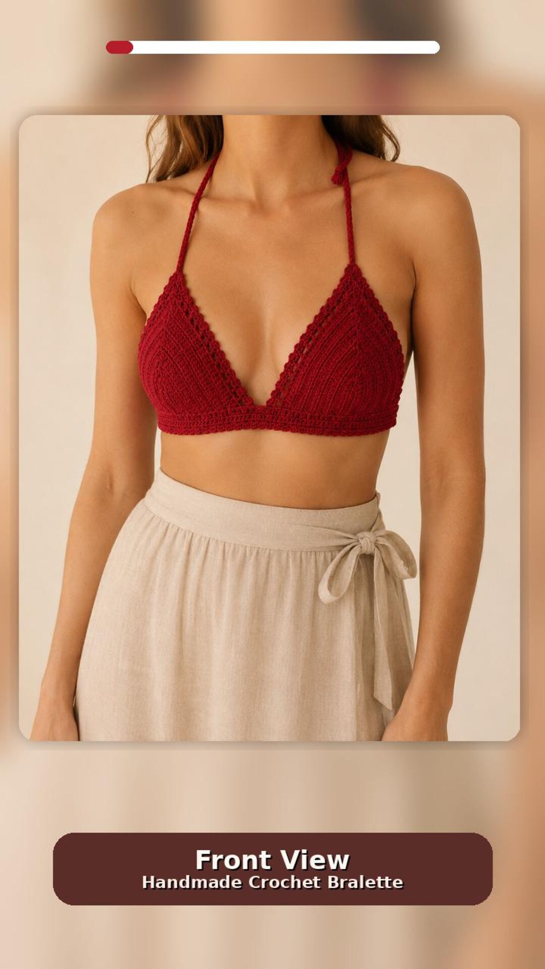 Crochet Bralette Pattern PDF, Triangle Bikini Top Tutorial, Beginner ...