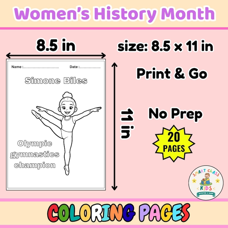 Famous Women Coloring Pages | Women's History Month Kids Activity (PDF ...