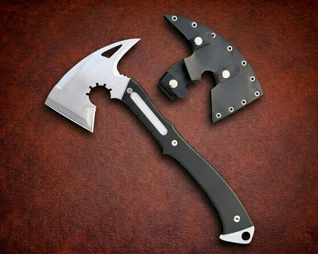 Handmade Leon Kennedy Axe With Leather Sheath | Resident Evil Cosplay ...