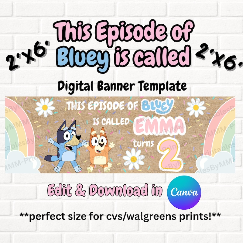 Bluey Font Template - Etsy