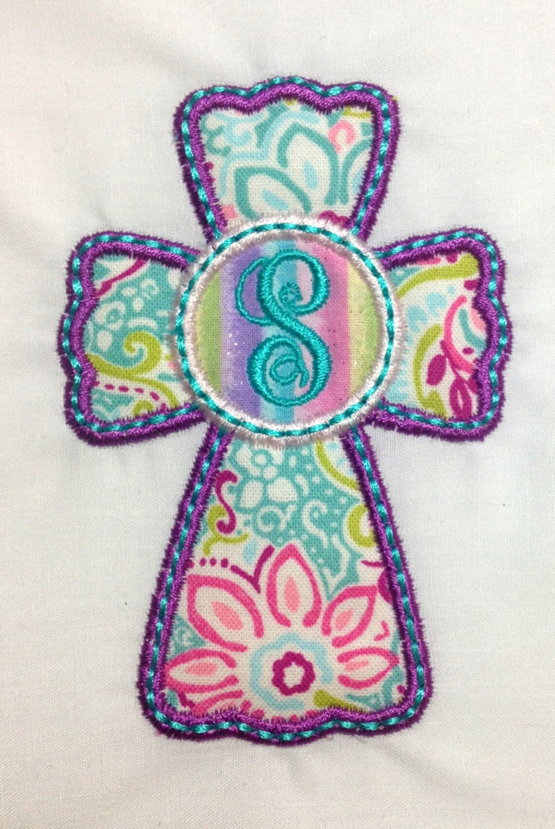 Children's Baby Infant Cross Applique Short or Long Sleeve White ...