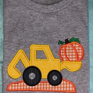 Children's Toddler Fall Pumpkin Digger With Personalized Name on a ...