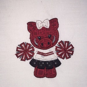 Baby Infant Pig/hog Mascot Applique With Personalized Name on a Short ...