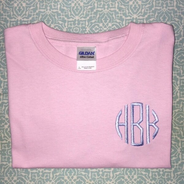 Monogram Tshirts - Etsy