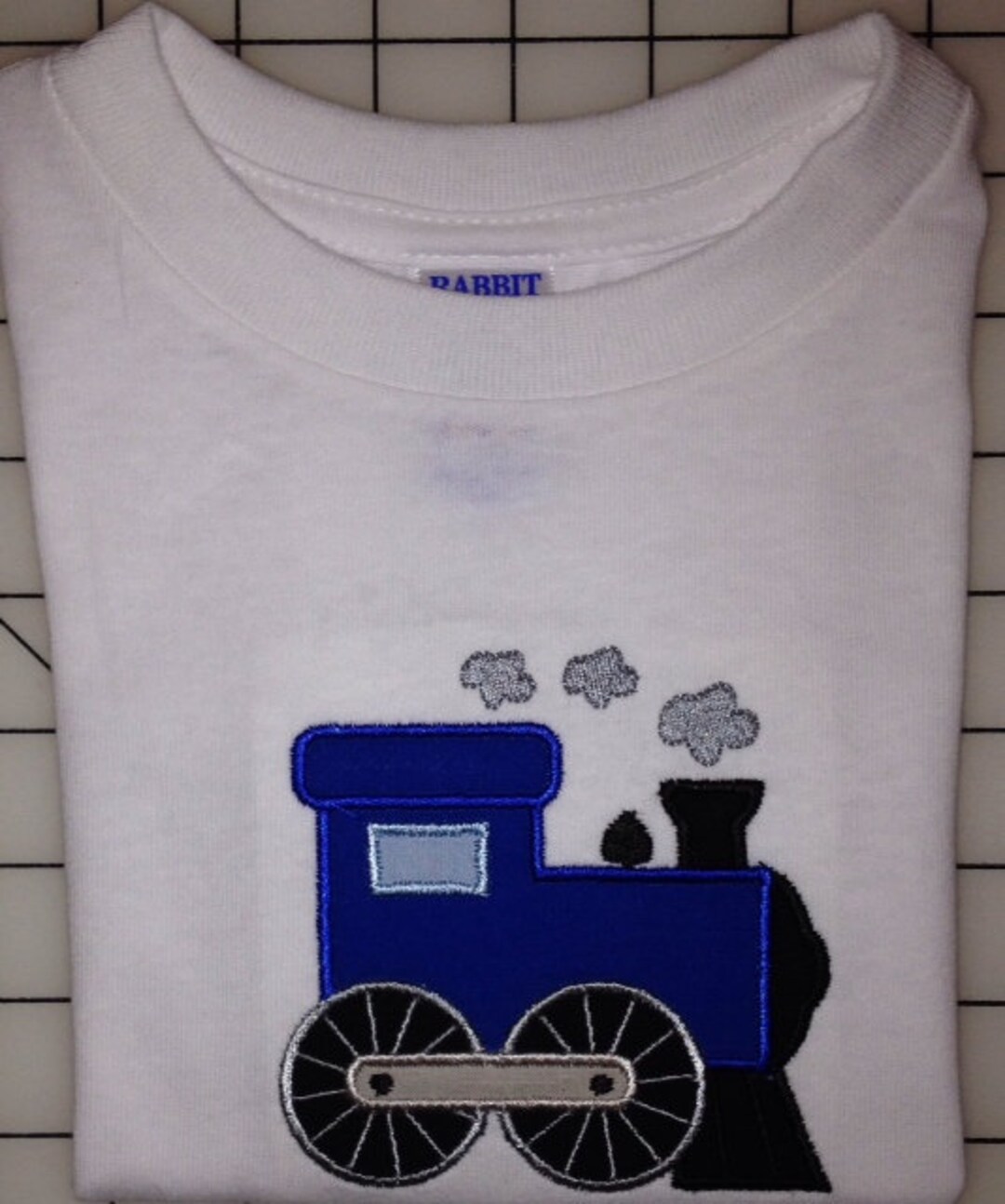 Children's Baby Infant Train Short or Long Sleeve White Bodysuit With ...
