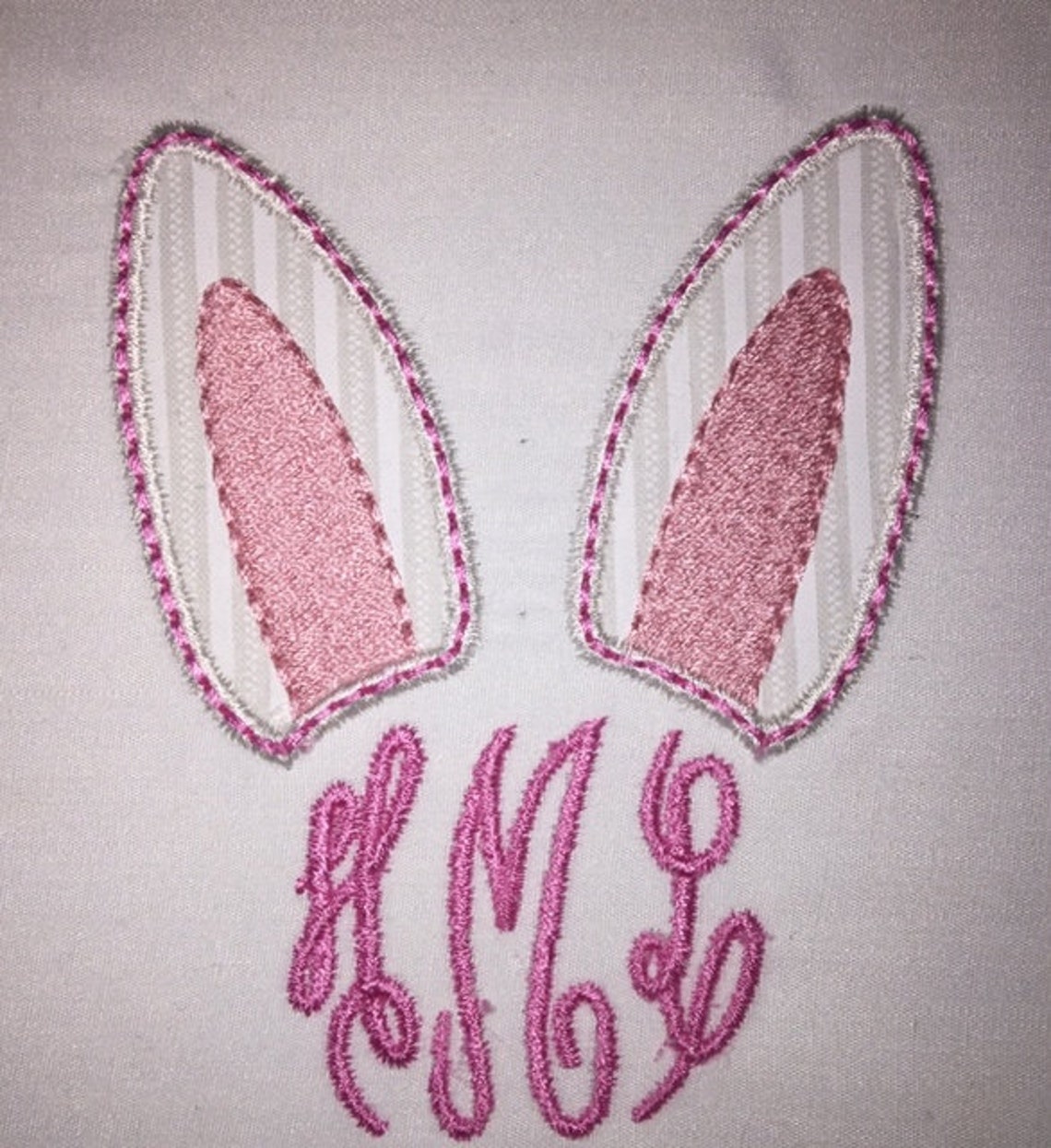 Children's Baby Infant Bunny Ears With Monogram Short or - Etsy