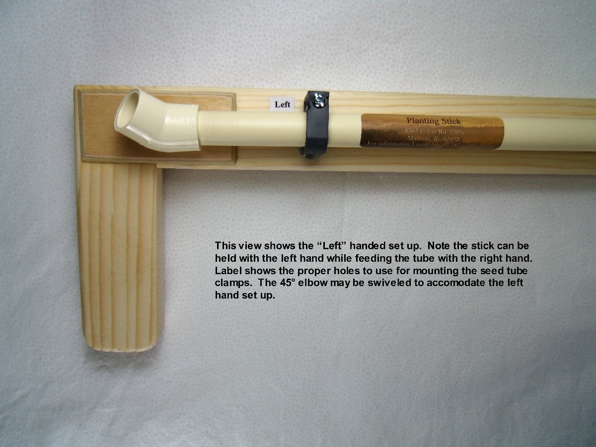 Garden Ginseng Planting Stick Seeder Tool Wooden Steel Seeds Ginseng ...