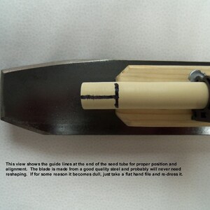 Garden Ginseng Planting Stick Seeder Tool Wooden Steel Seeds Ginseng ...