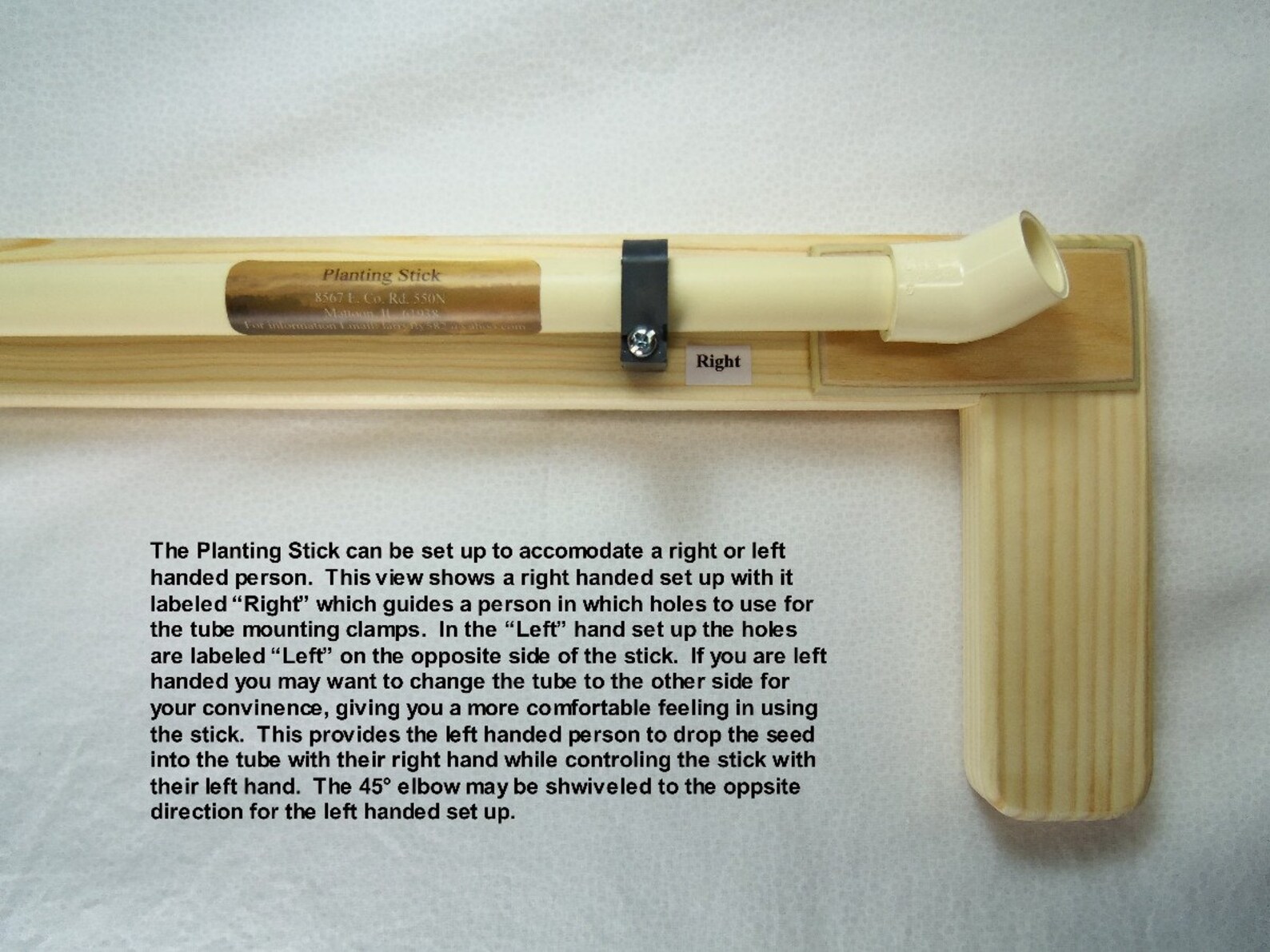 Garden Ginseng Planting Stick Seeder Tool Wooden Steel Seeds Ginseng ...