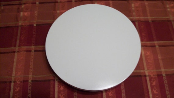 Lazy Susan Wooden White Plain Square Edge Home Decorator - Etsy
