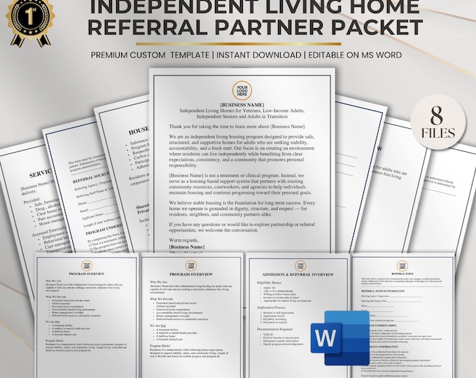 Independent Living Home Referral Partner Packet, Housing Intake Forms ...