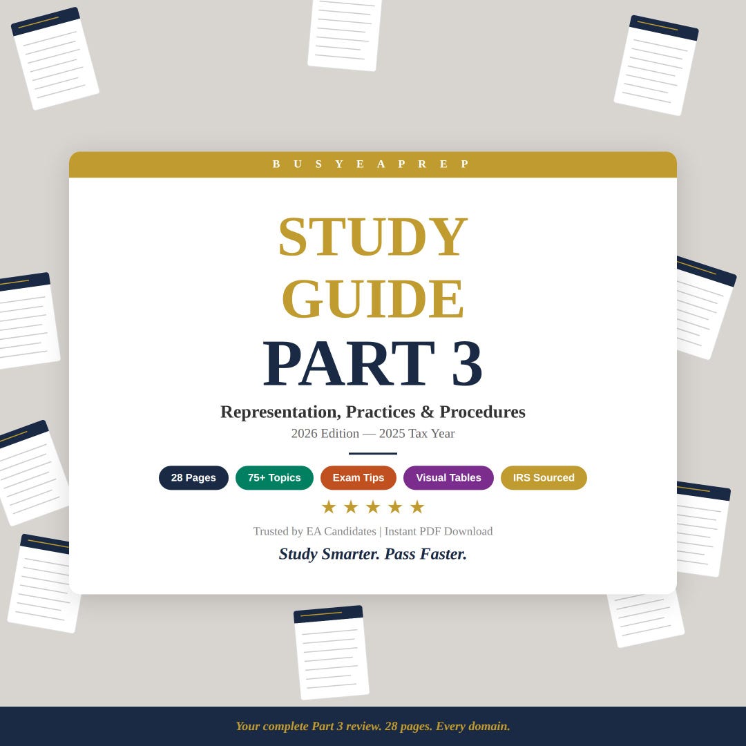 EA Part 3 Study Guide | Enrolled Agent Exam Prep | Representation ...