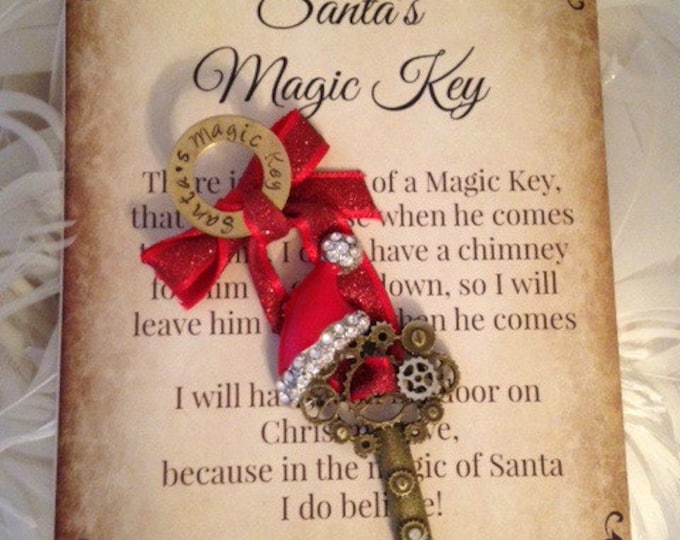 Santa's Magic Key Christmas Key Ornament Red Santa Hat - Etsy