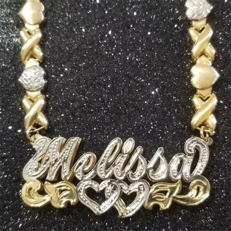 Xoxo Necklace Name Plate - Etsy