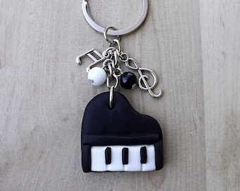 Grand Piano Keychain - Etsy
