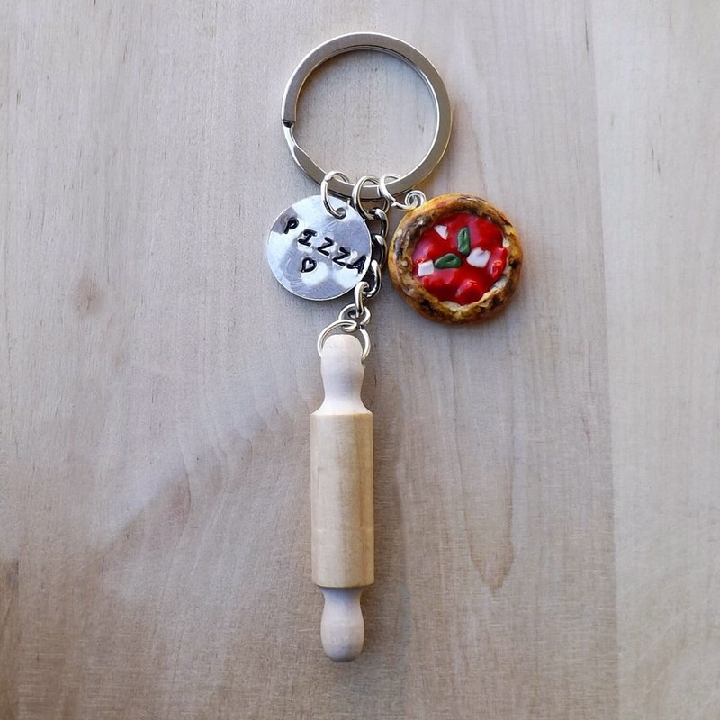 Pizza Keychain - Etsy