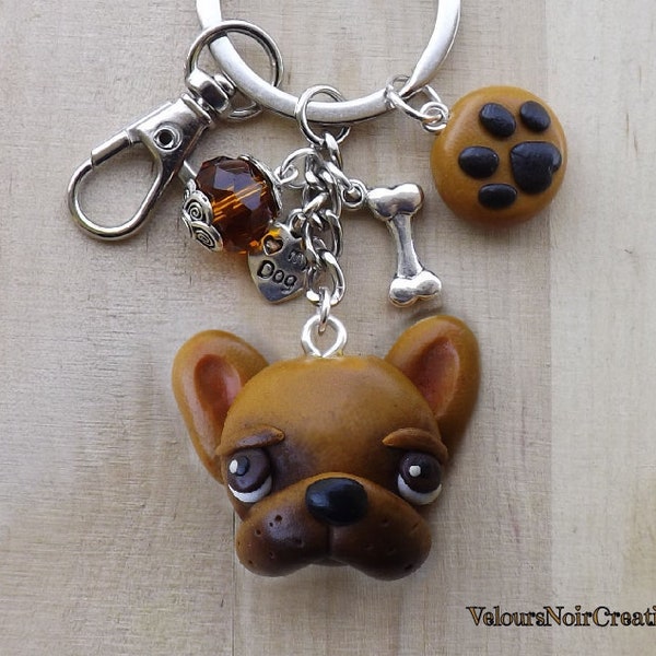 Boxer Dog Keychain Polymer Clay Handmade - Etsy