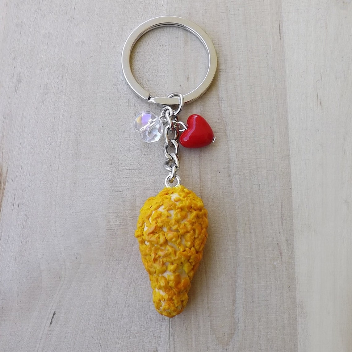 Fried Chicken Keychain Foodie Gift Handmade Polymer Clay - Etsy