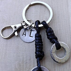 Infinity Symbol Keychain for Men Wire Tag Initials Custom - Etsy