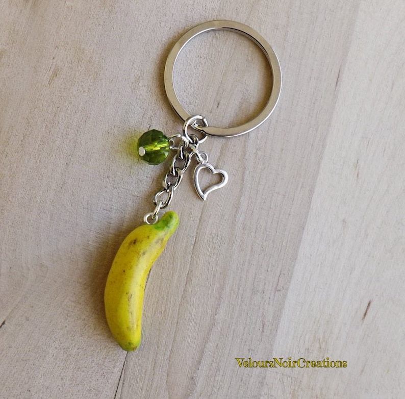 Banana Keychain Polymer Clay Handmade - Etsy