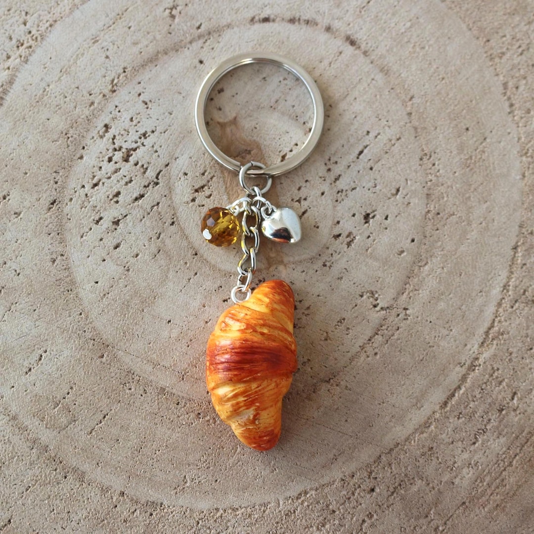 Realistic Croissant Keychain – Handmade French Pastry Gift - Etsy