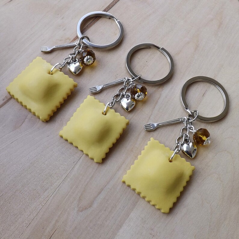 Raviolo Keychain Polymer Clay Handmade - Etsy Canada