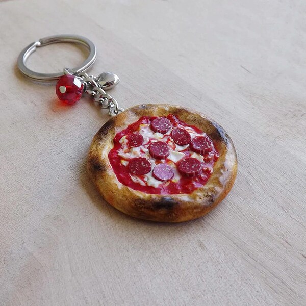 Pizza Keychain - Etsy