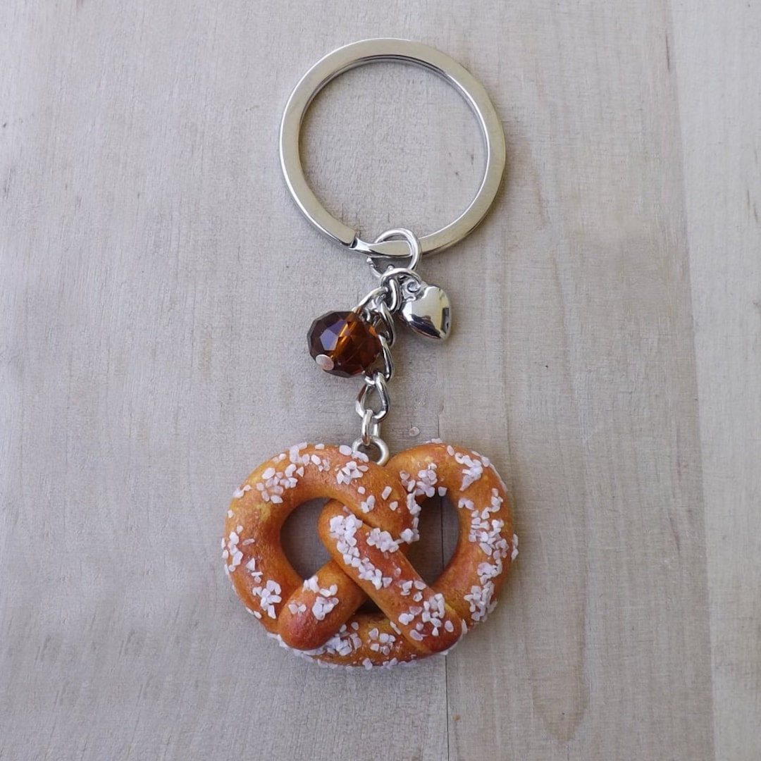 Pretzel Keychain Polymer Clay Handmade - Etsy