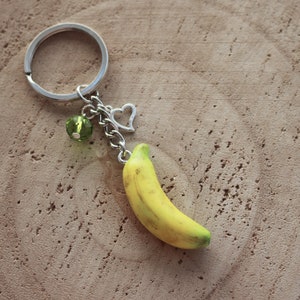 Banana Keychain Polymer Clay Handmade - Etsy