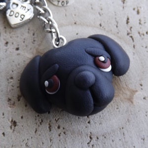 Black Labrador Retriever Keychain Polymer Clay Handmade - Etsy