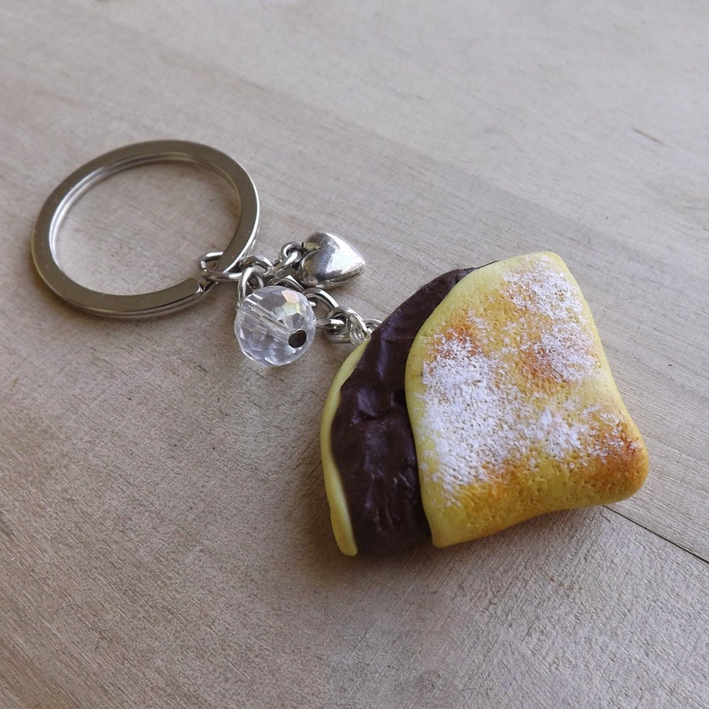 Crepes Nutella Keychain Polymer Clay Handmade - Etsy