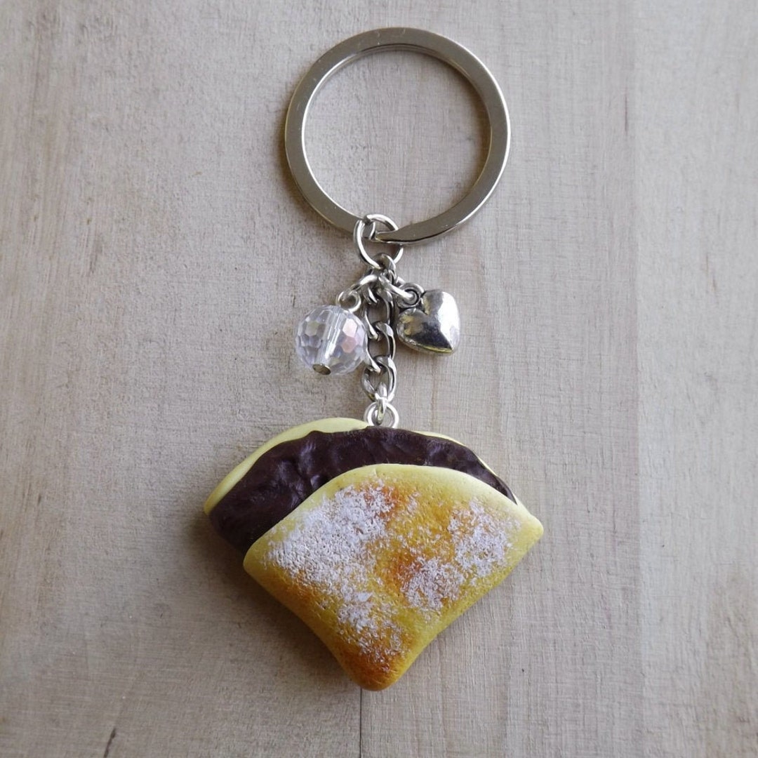 Crepes Nutella Keychain Polymer Clay Handmade - Etsy