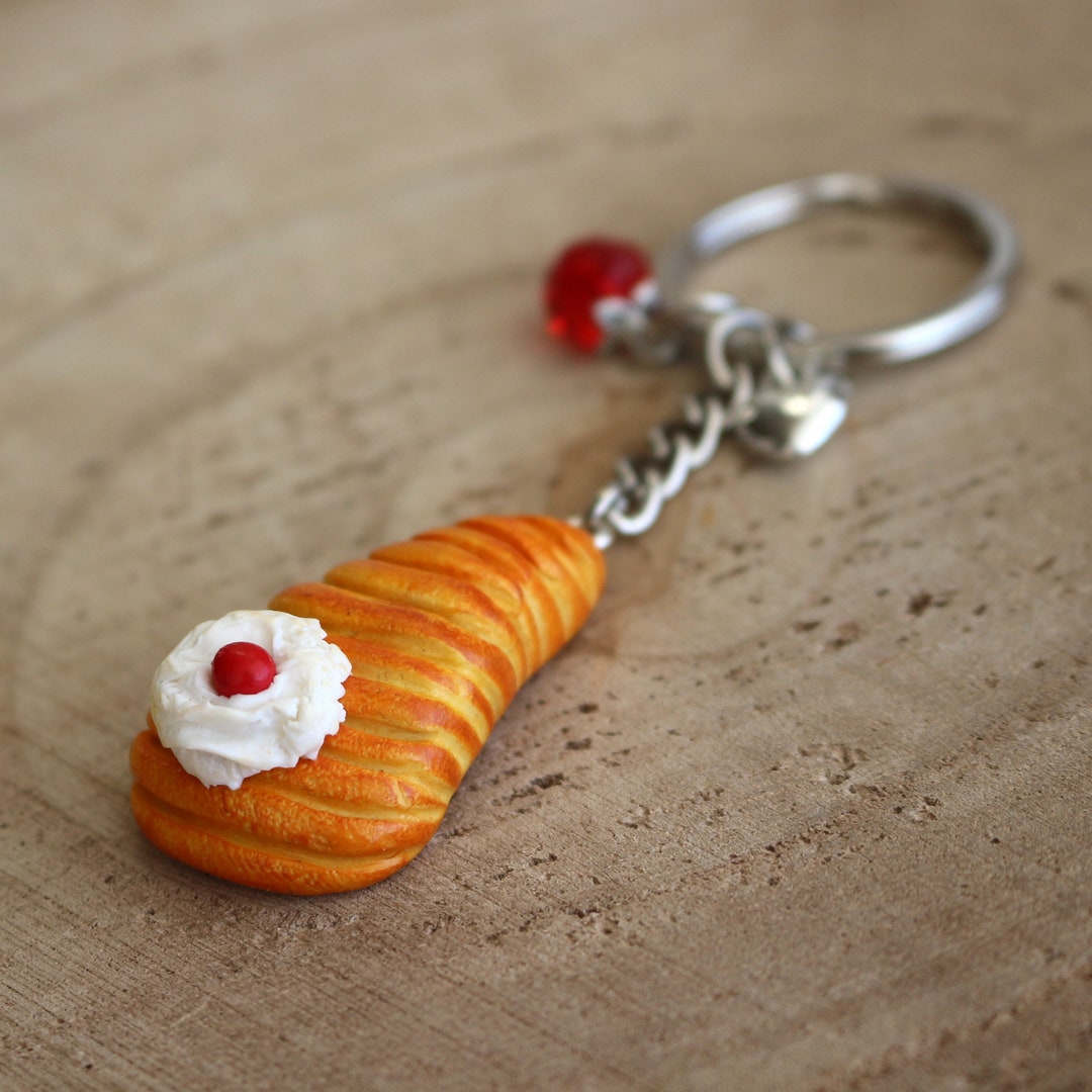 Lobster Tail Neapolitan Italian Pasty Keychain Polymer Clay Handmade - Etsy