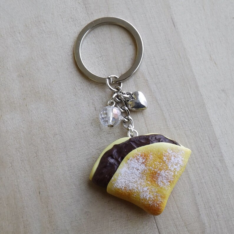 Crepes Nutella Keychain Polymer Clay Handmade - Etsy