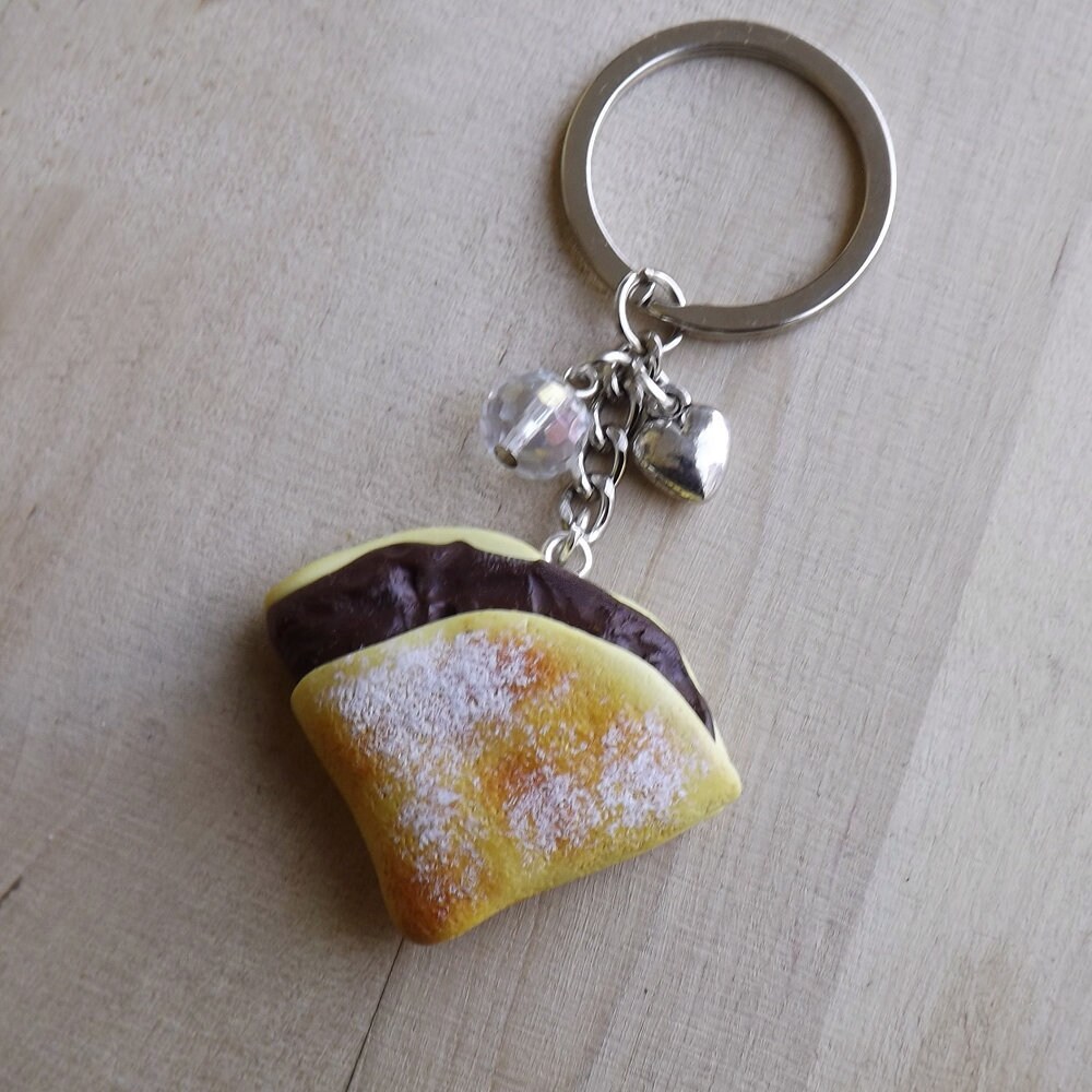 Crepes Nutella Keychain Polymer Clay Handmade - Etsy