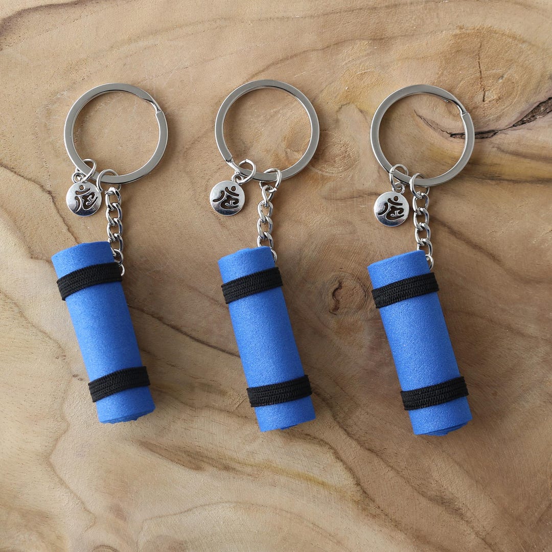 Yoga Pilates Mat Keychain Handmade - Etsy