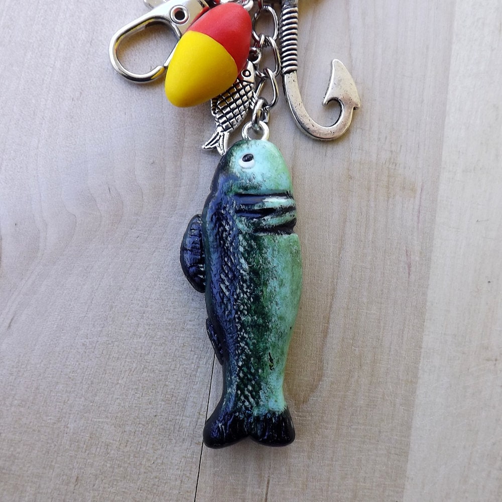 Fish Keychain Floating Fishing Hook - Etsy Australia